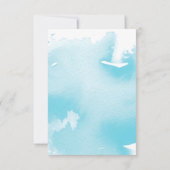 PARTY CELEBRATION CARD modern aqua blue watercolor | Zazzle
