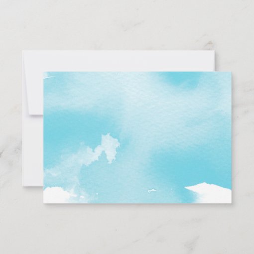 PARTY CELEBRATION CARD modern aqua blue watercolor | Zazzle
