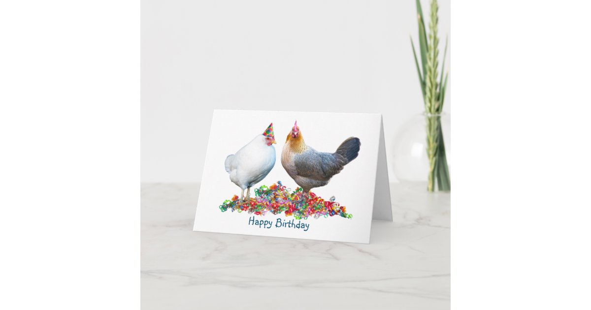 Party Chickens Birthday Card | Zazzle