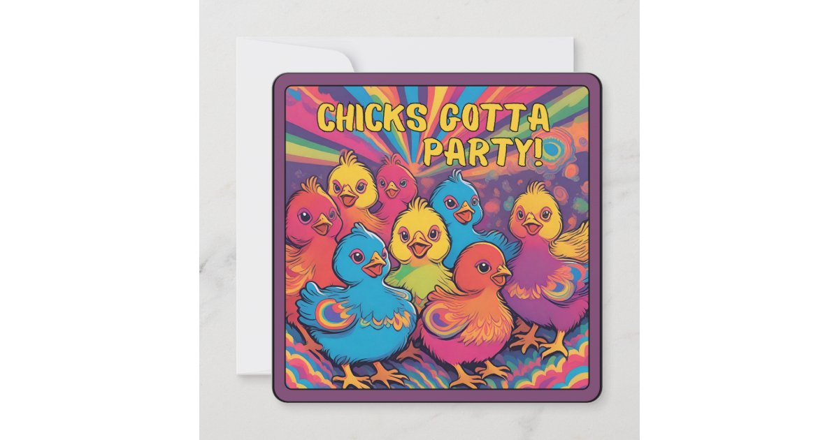 Party Chicks Invitation | Zazzle