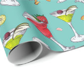 Party Cocktails Pattern Wrapping Paper | Zazzle