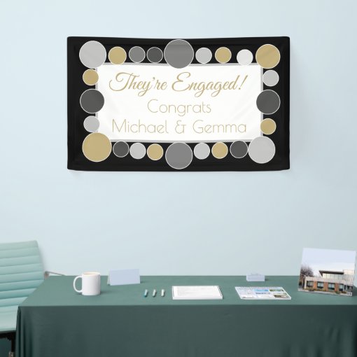 Party!! Custom engagement banner!! Banner | Zazzle
