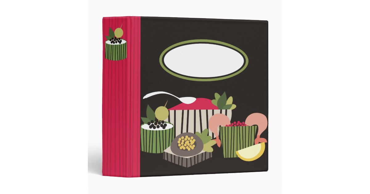 party dishes appetizers recipe cookbook binder | Zazzle