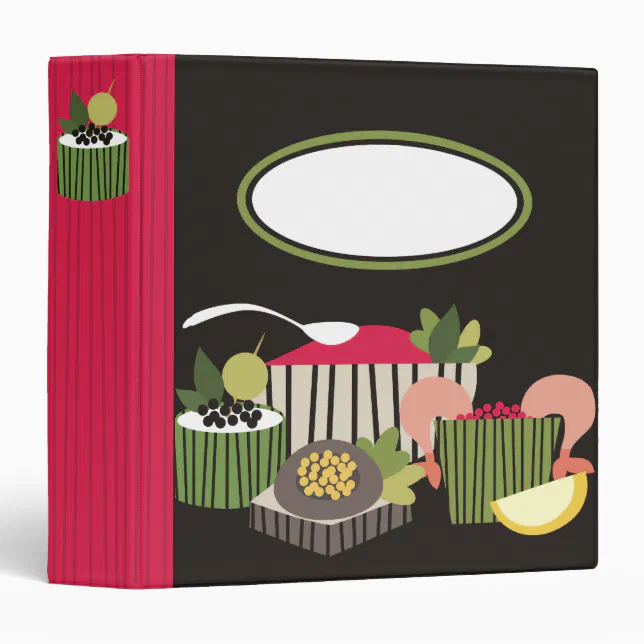 party dishes appetizers recipe cookbook binder | Zazzle