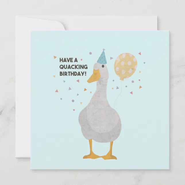 Party Duck Pun: Have a Quacking Birthday Card | Zazzle