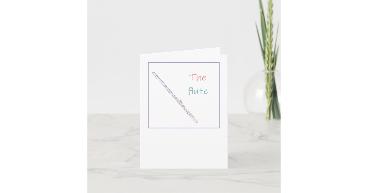 Party Flute music alphabet greeting card | Zazzle