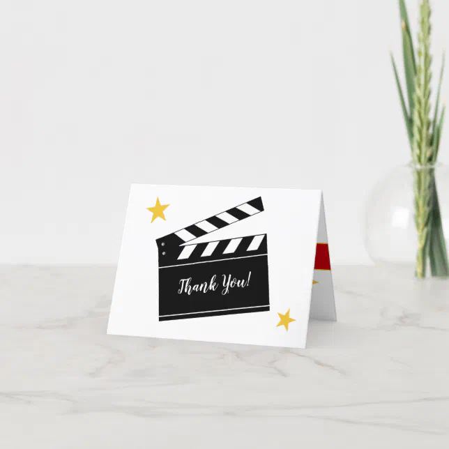 Party Gift Movie Theme Thank You Greeting Card | Zazzle