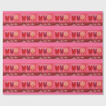 Party Glasses Drink Wine Drinking Alcohol Destiny Wrapping Paper | Zazzle