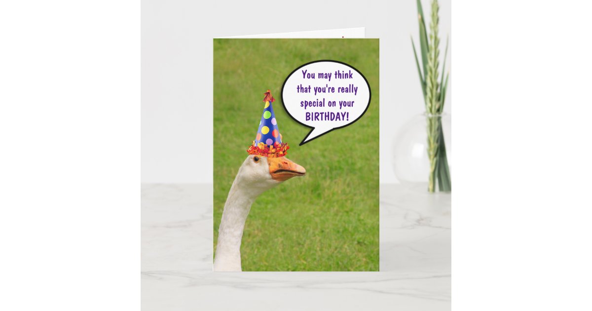 Party Goose Compliment Birthday Card | Zazzle