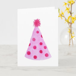 Party Hat Birthday Card | Zazzle