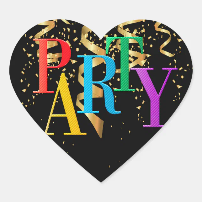 Party Heart Sticker | Zazzle