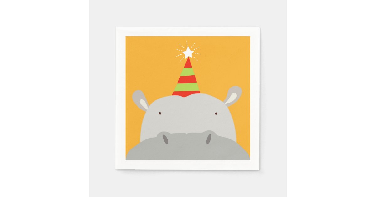 Party Hippo Napkins | Zazzle