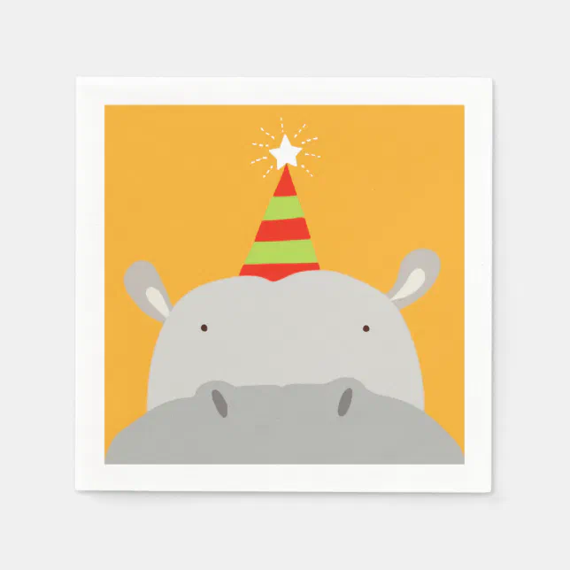 Party Hippo Napkins | Zazzle