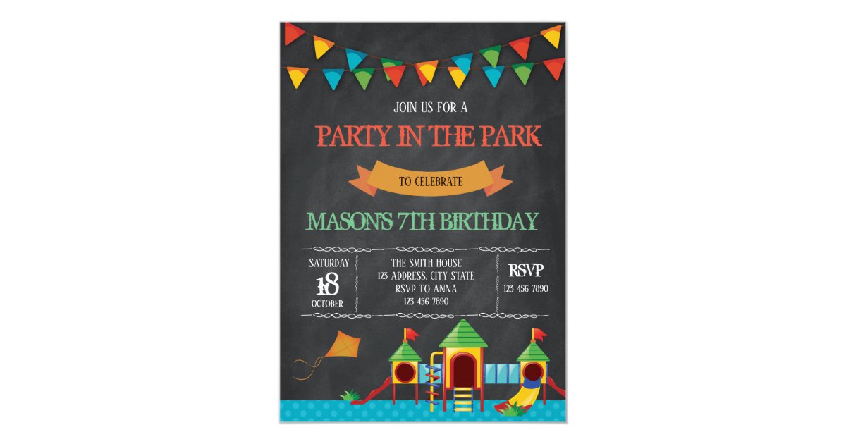 Party in the park invitation | Zazzle.com