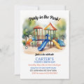 Party in the park, Playground Birthday, Outdoor Invitation | Zazzle