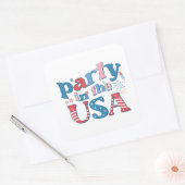 Party In The USA Patriotic Square Sticker | Zazzle