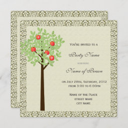 Party invitation, apple tree invitation | Zazzle