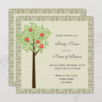 Party invitation, apple tree invitation | Zazzle