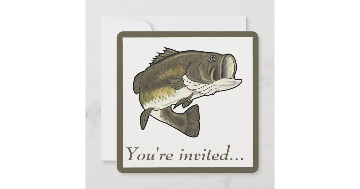 Party Invitation: Largemouth Bass Invitation | Zazzle