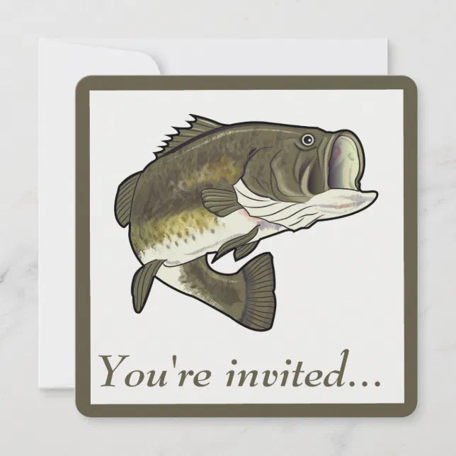 Party Invitation: Largemouth Bass Invitation | Zazzle