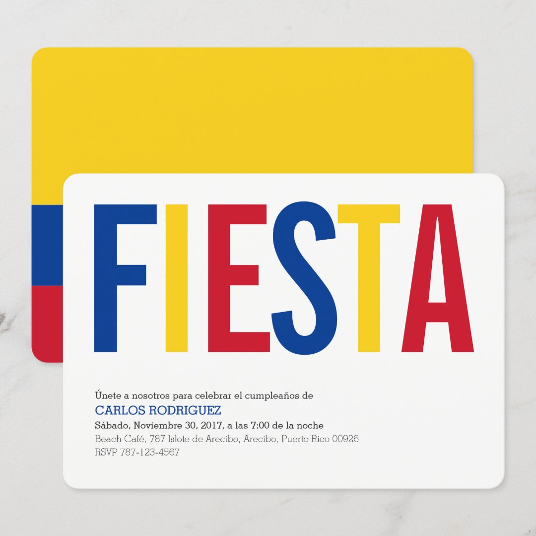 Party: Invitations: Colombia: Colombian Flag Invitation | Zazzle