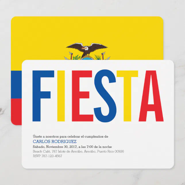 Party: Invitations: Ecuador: Ecuadorian Flag Invitation | Zazzle