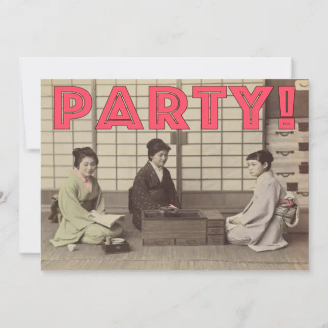 Party Invitations - Fun Japanese Design Birthday | Zazzle