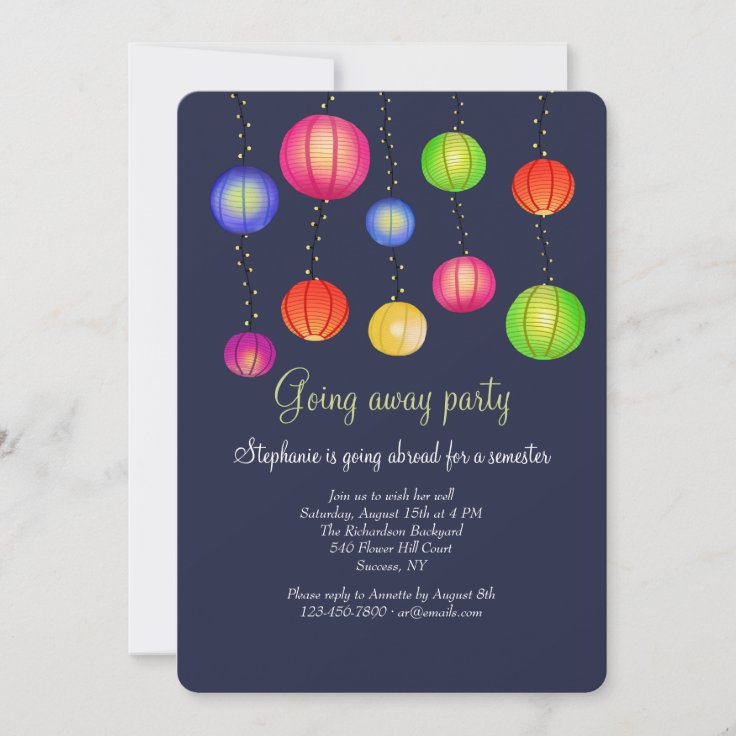 Party Lanterns Invitation | Zazzle