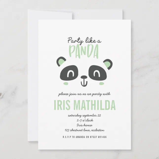 Party like a panda bright colorful birthday | Zazzle
