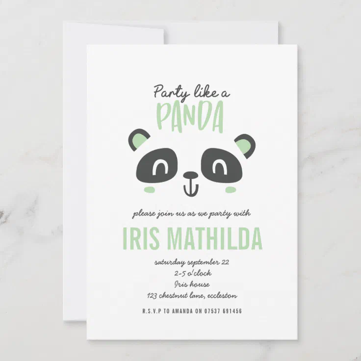 Party like a panda bright colorful birthday | Zazzle