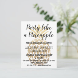 Party Like a Pineapple Birthday Invitation | Zazzle