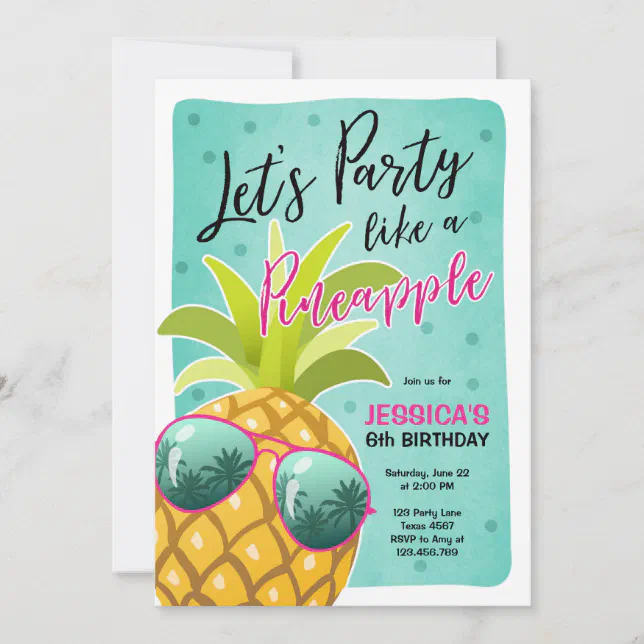Party like a pineapple birthday invitation Tropic | Zazzle