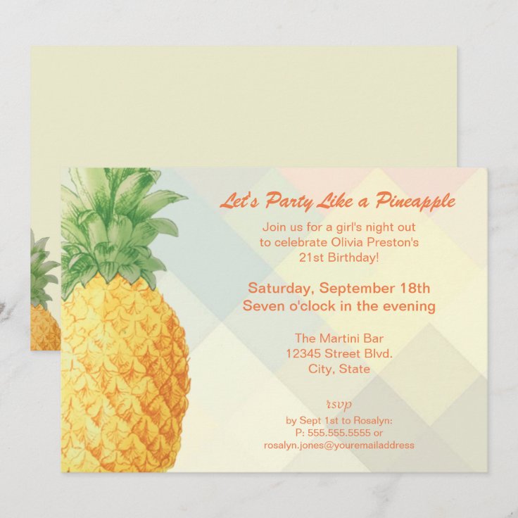 Party Like a Pineapple | Invitation Card | Zazzle