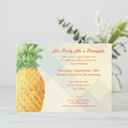 Party Like a Pineapple | Invitation Card | Zazzle