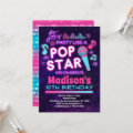 Party Like a Pop Star Music Birthday Invitation | Zazzle