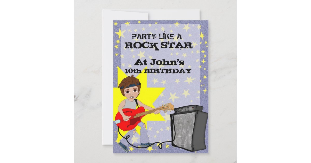 Party Like a Rock Star! Invitation | Zazzle
