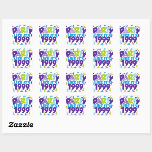Party Like It's 1999®™ Sticker - Design 01 | Zazzle