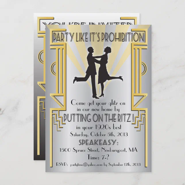 Party like it's prohibition Invitation | Zazzle