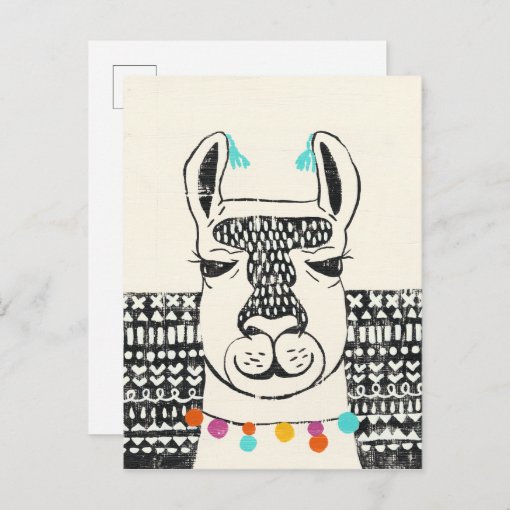 Party Llama - Portrait Postcard | Zazzle