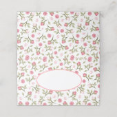 Party Name Place Card-Pink Rose Buds Place Card | Zazzle