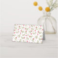 Party Name Place Card-Pink Rose Buds Place Card | Zazzle