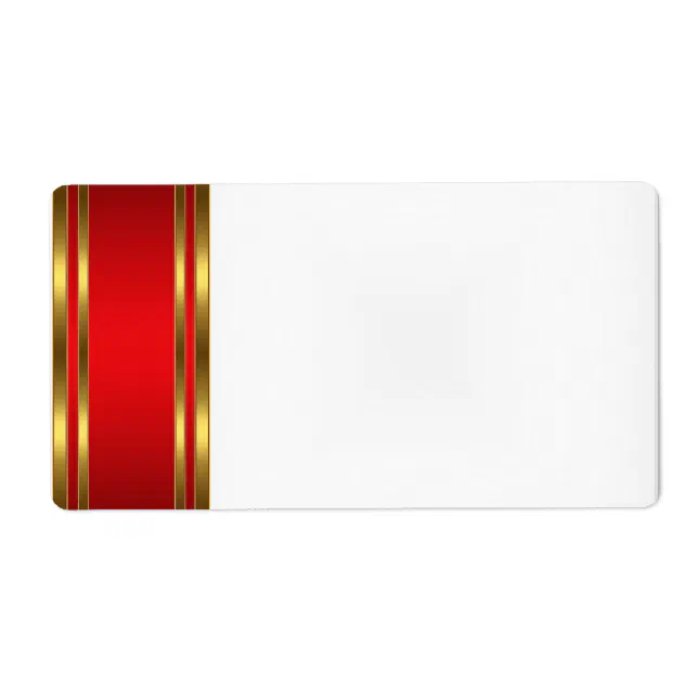 Party Name Tag Label gold red | Zazzle