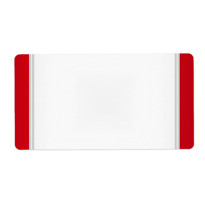 Party Name Tag Label Red White | Zazzle.com