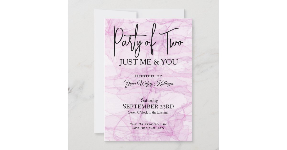 Party of Two Invitation | Zazzle