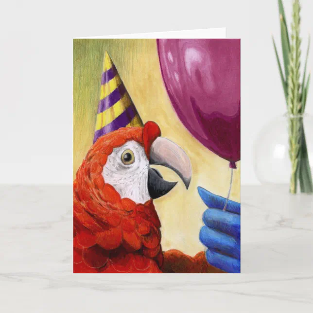 Party Parrot Birthday Card | Zazzle