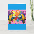 Party Parrot Birthday Card | Zazzle.com