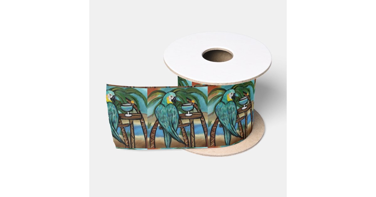 Party Parrots Satin Ribbon | Zazzle