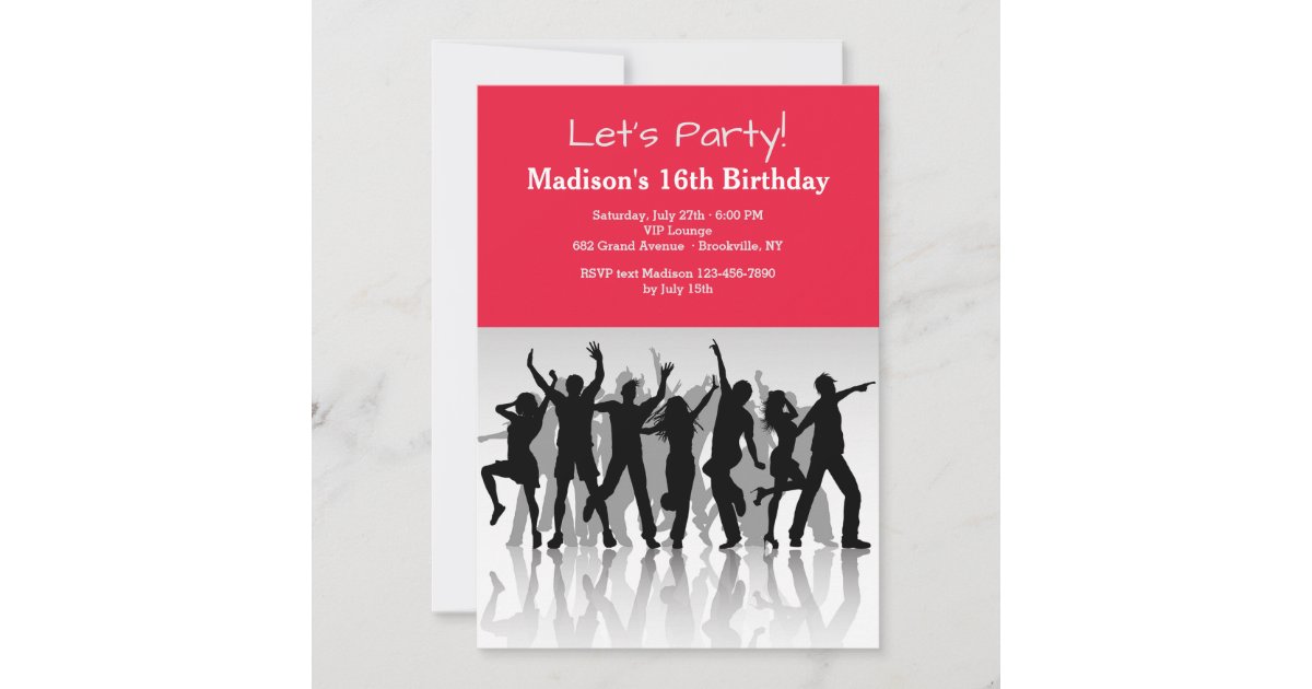 Party People Silhouettes Invitation | Zazzle
