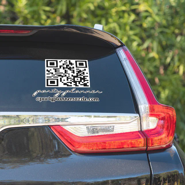 Party Planner Any Business QR Code Car Sticker | Zazzle
