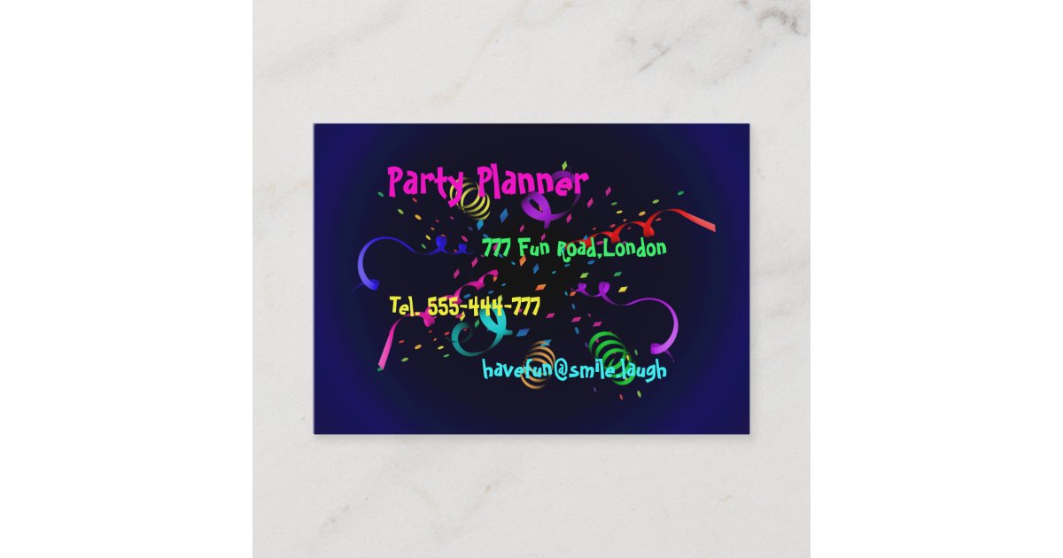 party-planner-business-card-template-zazzle